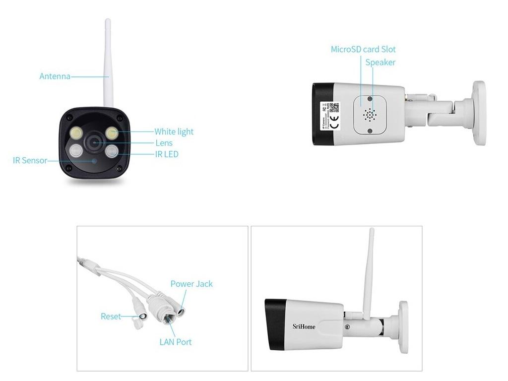 Cámara Vigilancia IP SriHome Exterior SH035 Starlight | Mandril ...